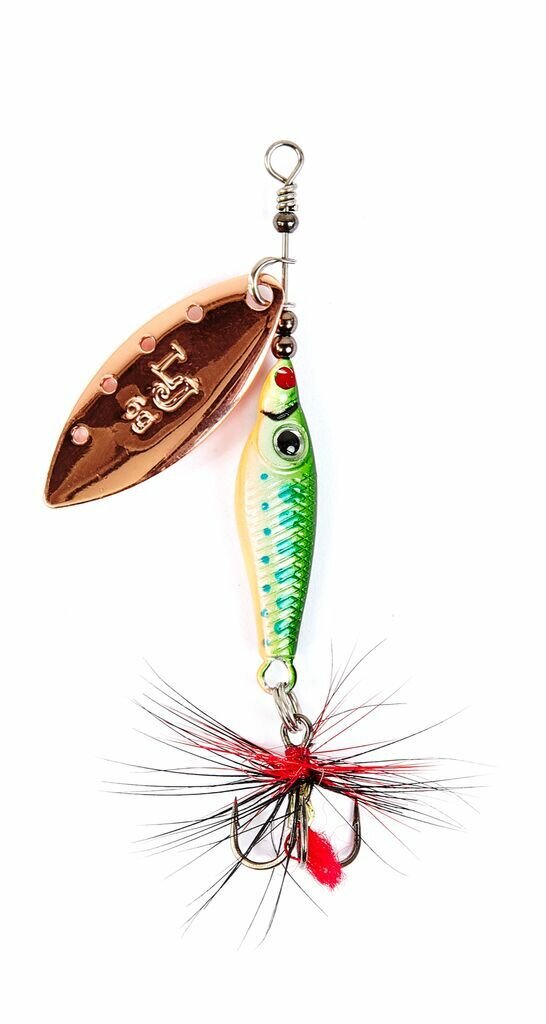 Блесна на окуня вращающаяся (вертушка) Lucky John TRIAN BLADE LONG 06.0г 005 набор приманок на форель голавля в небольших речках и озёрах , снасти рыболовные для зимней и летней рыбалки