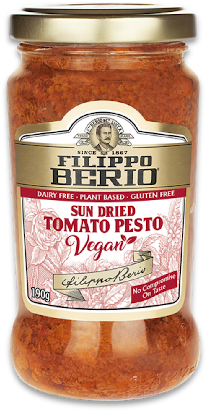 Соус Песто FILIPPO BERIO, с вялеными томатами, VEGAN, ст/б, 190 г