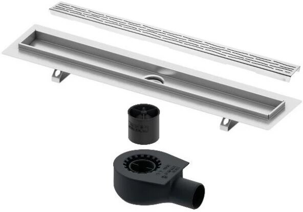 Душевой трап (лоток) Tece TECEdrainline organic 600900 + 650000 + 660016 + 600961 84,3 см, с решеткой, перфорированный, нержавеющая сталь