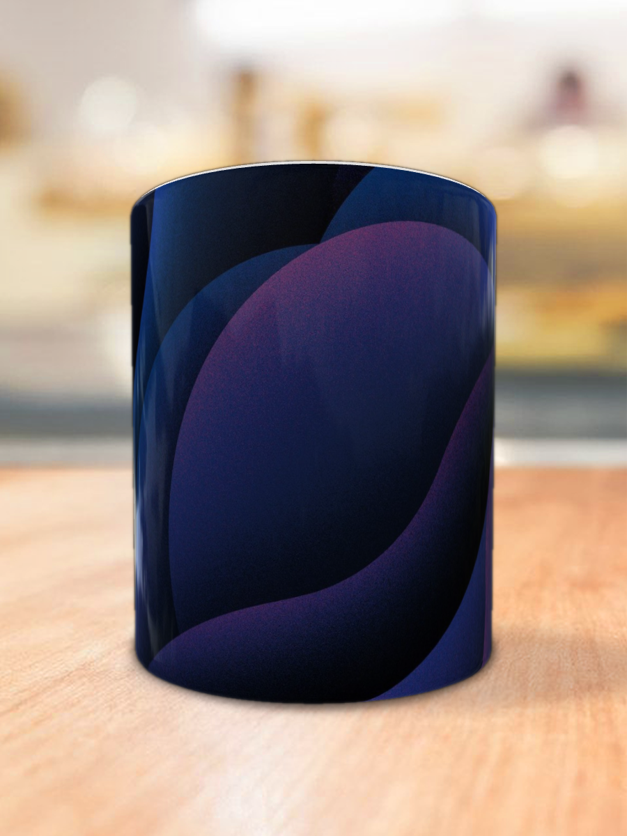 Кружка "интерьерная Абстракция" Обнял, керамика, белая, с принтом, 330мл