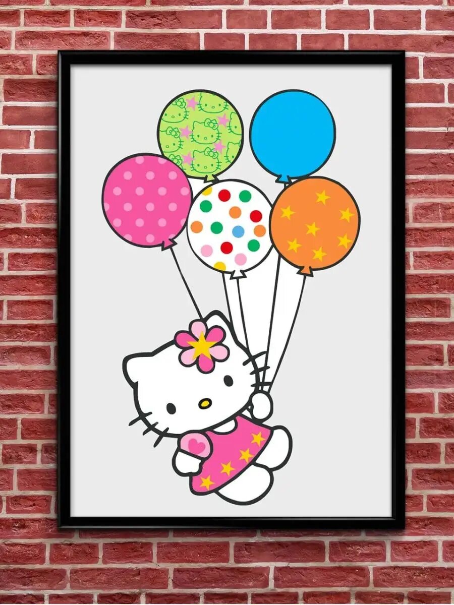 Плакат, Постер Hello, Kitty, 30*40 см (фотопанно, )
