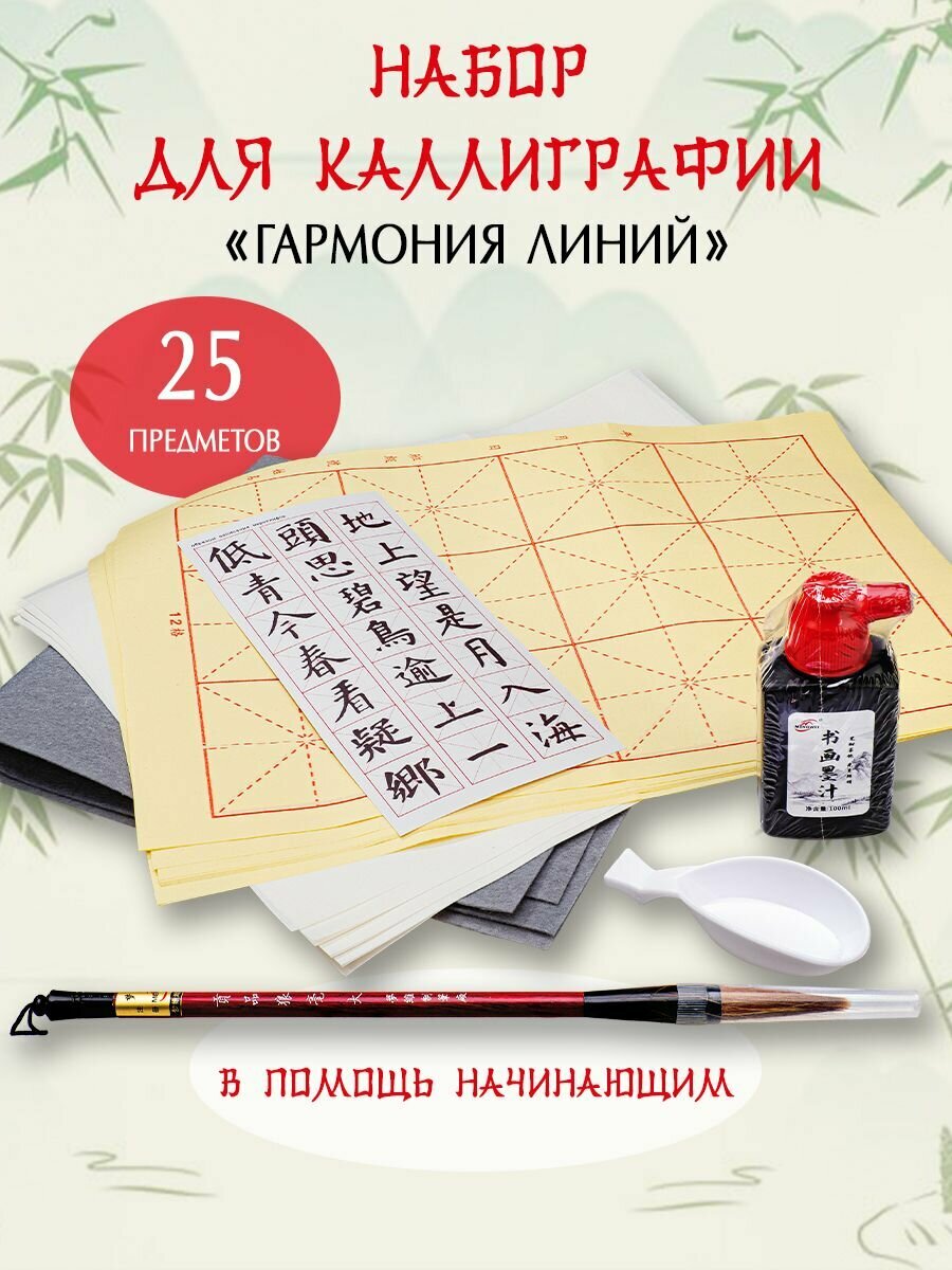 Набор для каллиграфии DMO "Гармония линий" (25 предметов) обучающий