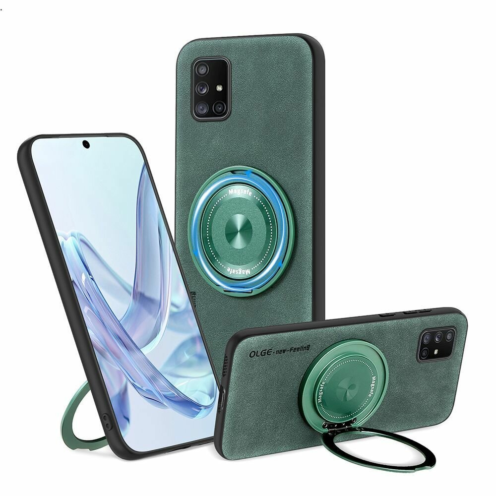 Чехол на Самсунг Галакси A51 4G с поддержкой MagSafe/ Чехол для Samsung Galaxy A51 4G с вращающимся на 360 градусов кронштейном, сильным магнитом, автомобильный держатель