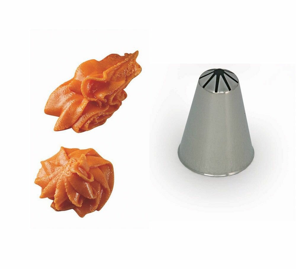 Насадка кондитерская "Фиалка", 8 лучей, верх d-20мм, низ d-35мм, h-50мм