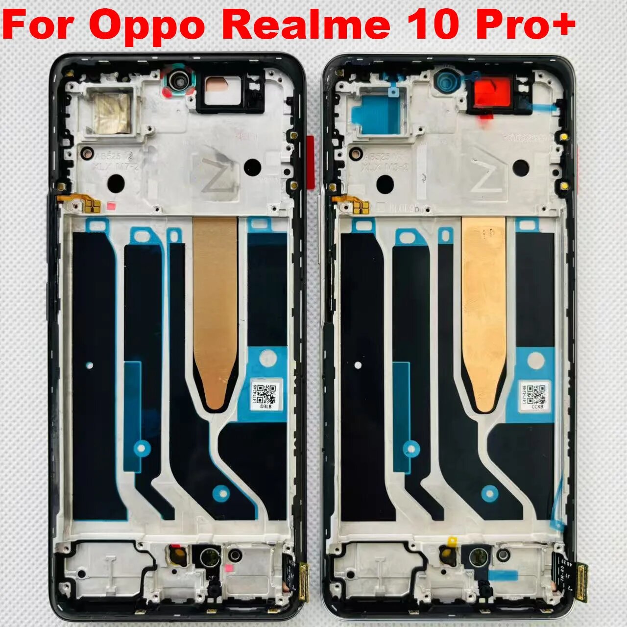 6,7 "оригинал для OPPO Realme 10 Pro + ЖК-дисплей с сенсорным экраном и дигитайзером в сборе, замена для Realme 10 Pro Plus RMX3687 дисплей gold with frame