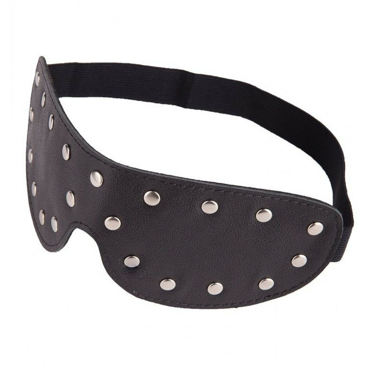 Маска Sitabella "БДСМ", натуральная кожа, с заклепками, черная