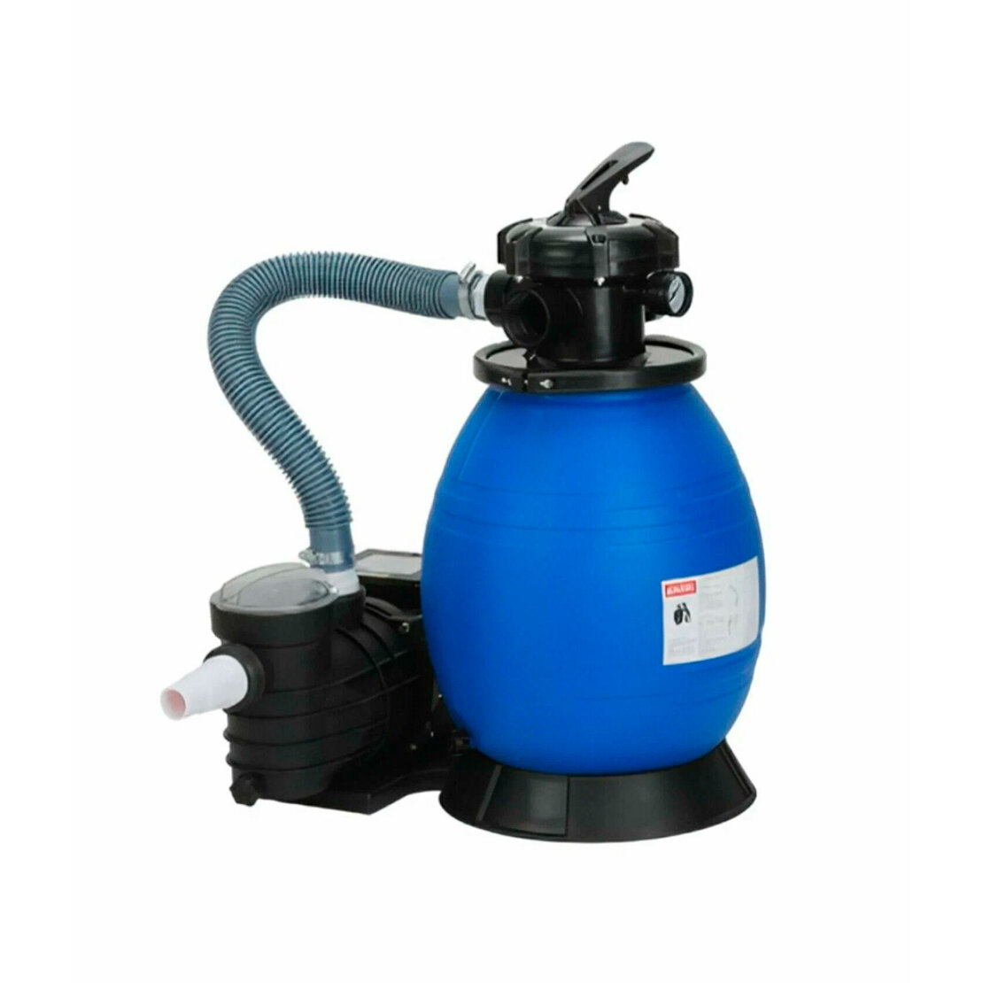 Песочный фильтр-насос Poolstar P2127, 10800 л/ч, резервуар для песка 20 кг, бассейн до 50 м³, синий