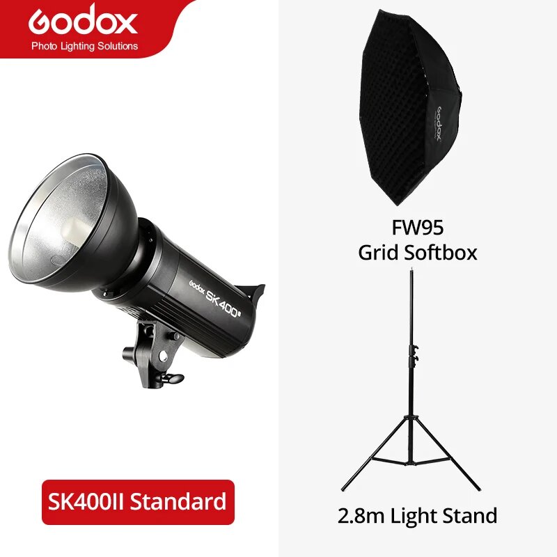 Godox SK400II 400Ws Студийная вспышка 220V, SK400II Kit 3