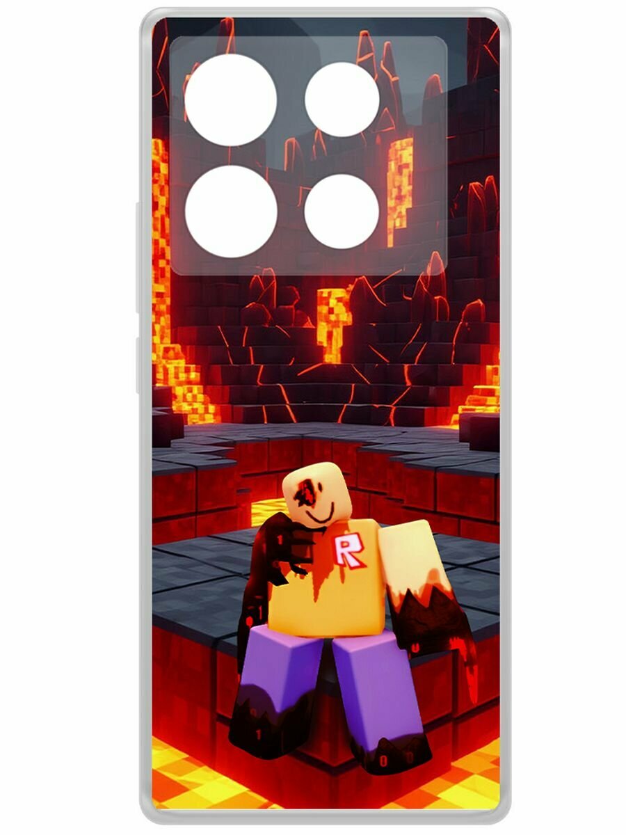 Чехол-накладка Krutoff Clear Case Roblox-Форсакен Джон Доу (Forsaken John Doe) для INFINIX Note 40
