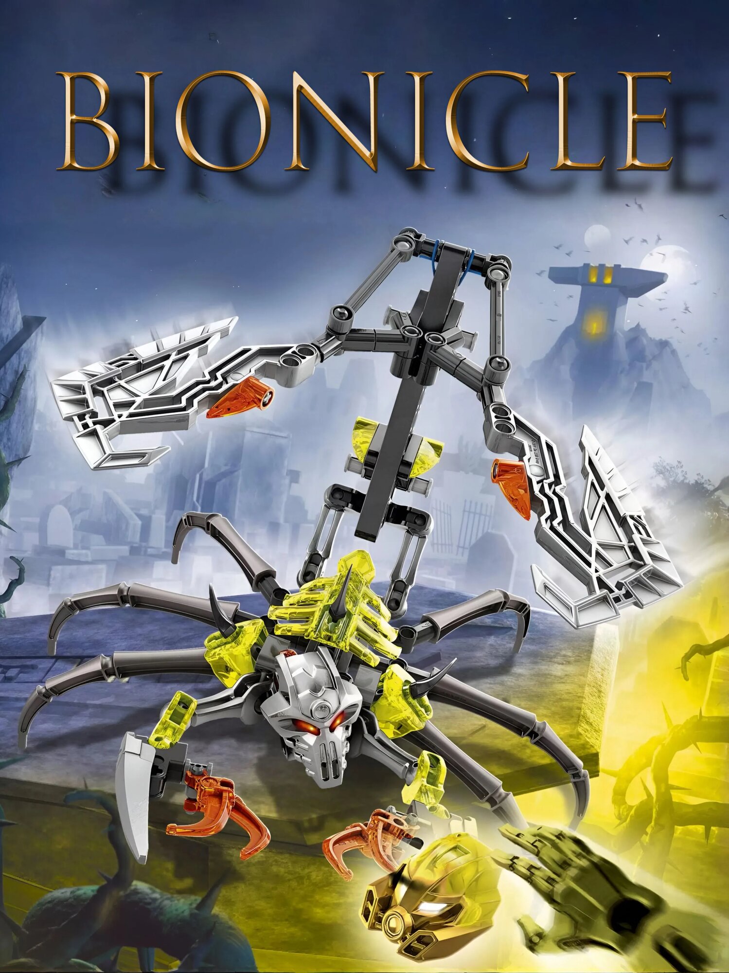 Конструктор Bionicle (Бионикл) - Череп-скорпион, 107+ деталей, фигурка-игрушка для детей, сборная фигурка.