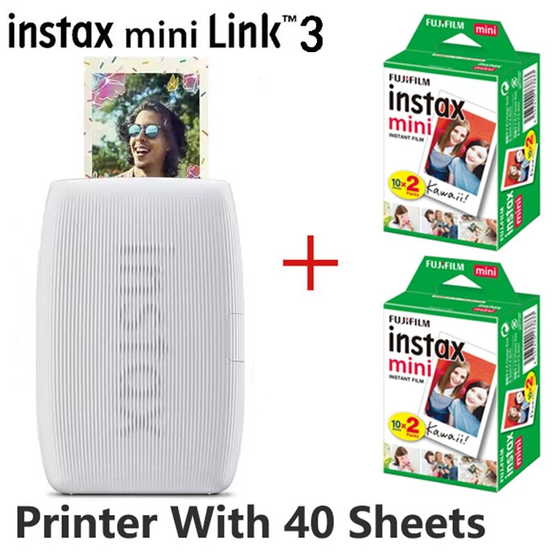 FUJIFILM INSTAX MINI LINK3 фотопринтер Printer Add 40Sheets