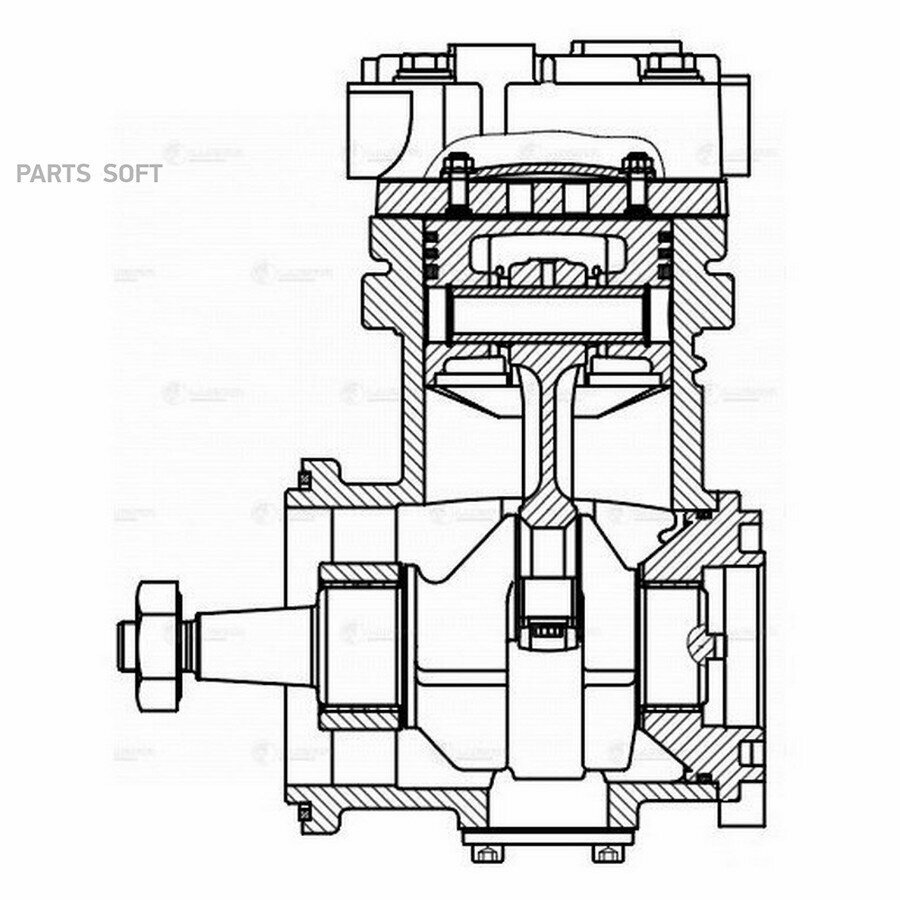 Компрессор КАМАЗ-4308,65115, ПАЗ дв. Камминз ISBe (1 цил) (LUZAR) от официального дистрибьютора, LUZAR, артикул LAC0704