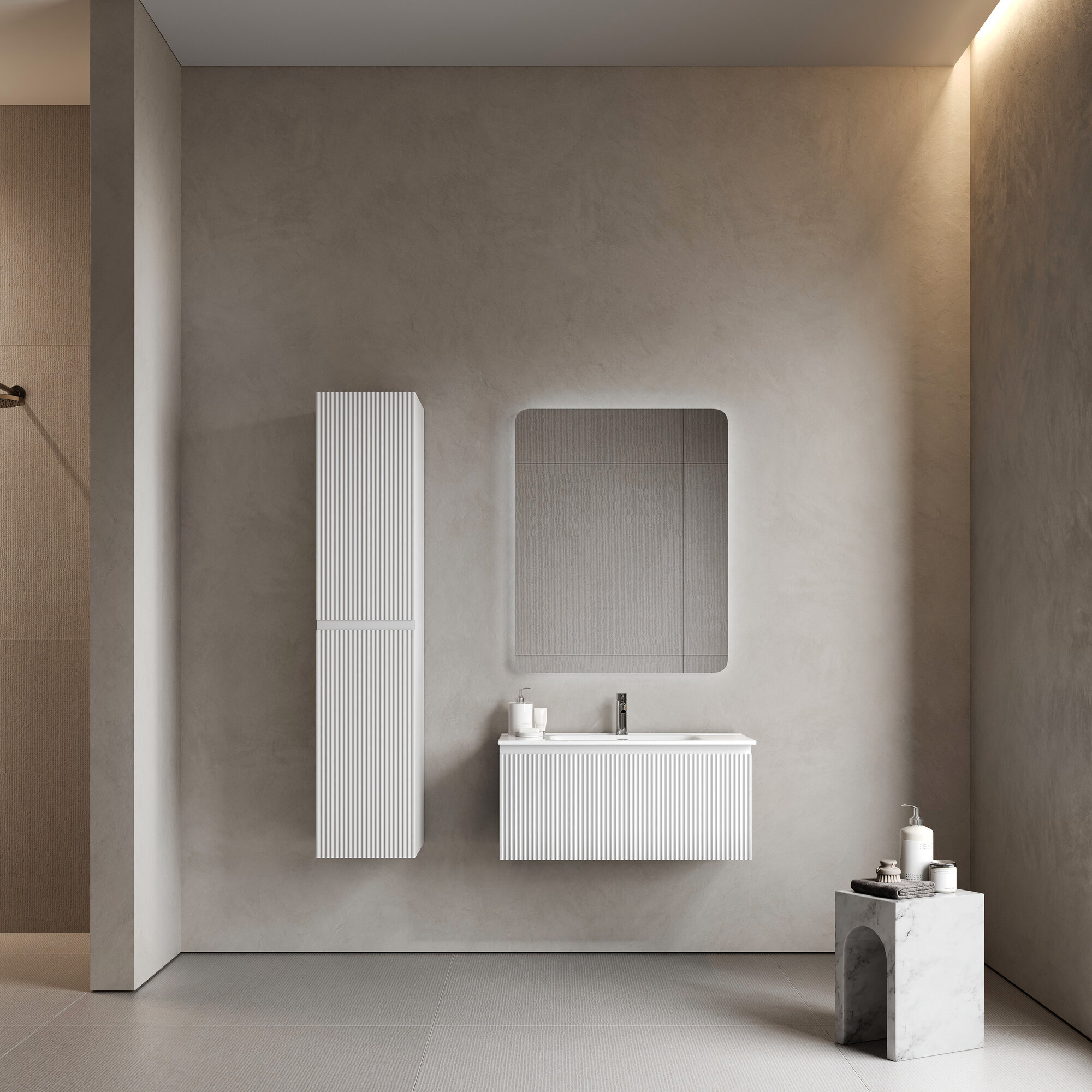 Мебель для ванной комнаты Sancos SNOB R 1.0 90 см SNR1.090W Bianco