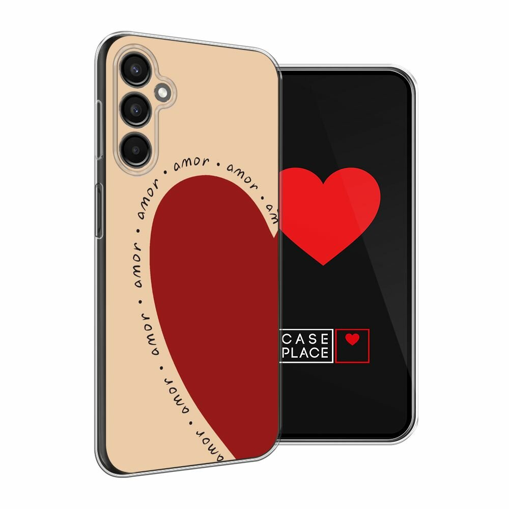 Чехол на Samsung Galaxy A24 / Самсунг Галакси A24 с принтом "amor heart 1 - 14 февраля" — фото 1