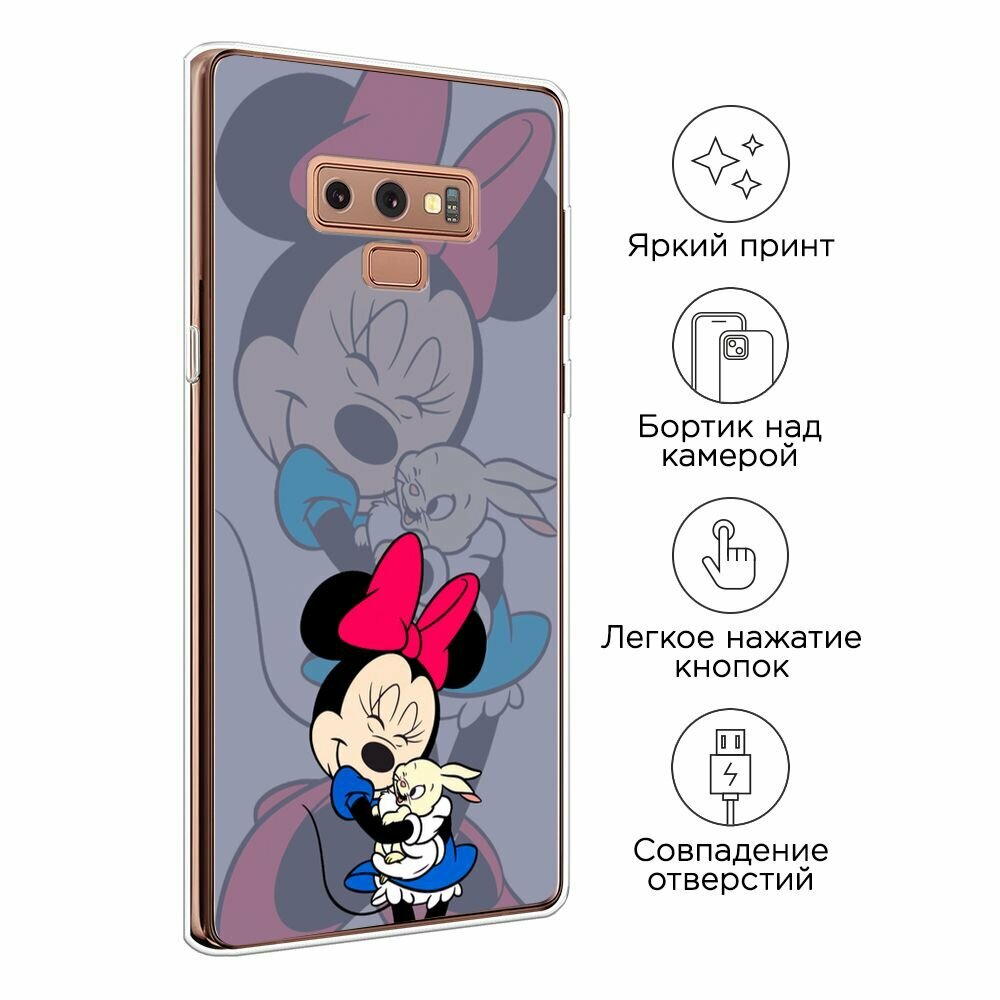 Чехол на Samsung Galaxy Note 9 / Самсунг Галакси Нот 9 с принтом "Минни с кроликом" — фото 1
