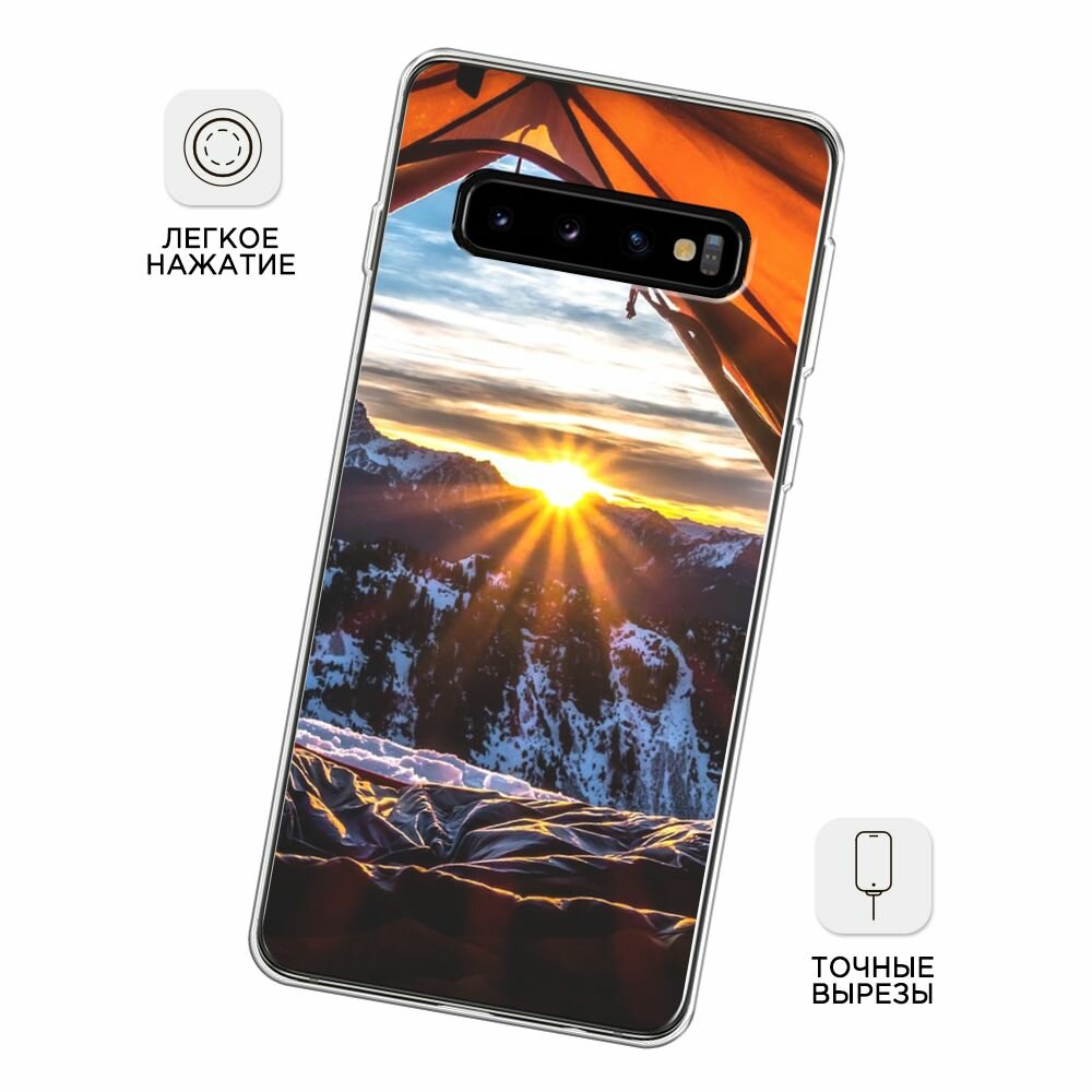 Чехол на Samsung Galaxy S10 / Самсунг Галакси S10 с принтом "Горы 7" — фото 1