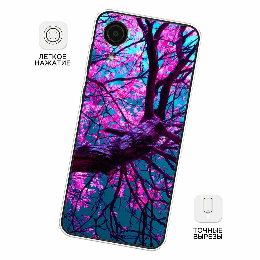 Чехол на Samsung Galaxy A03 Core / Самсунг Галакси А03 Core с принтом Фиолетовое дерево — фото 1