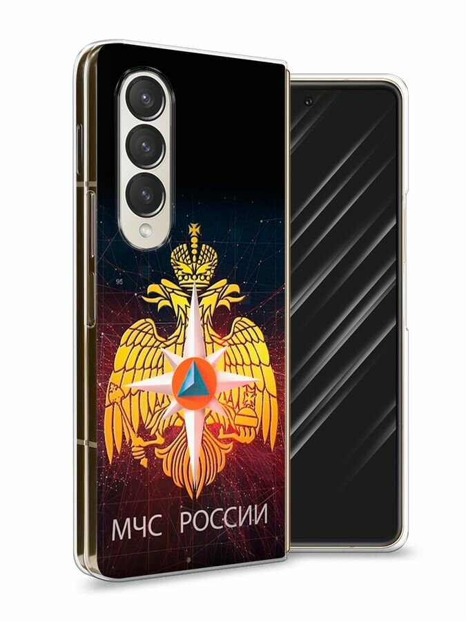 Чехол на Samsung Galaxy Z Fold 4 / Самсунг Галакси Зет Фолд 4 с принтом "МЧС России"