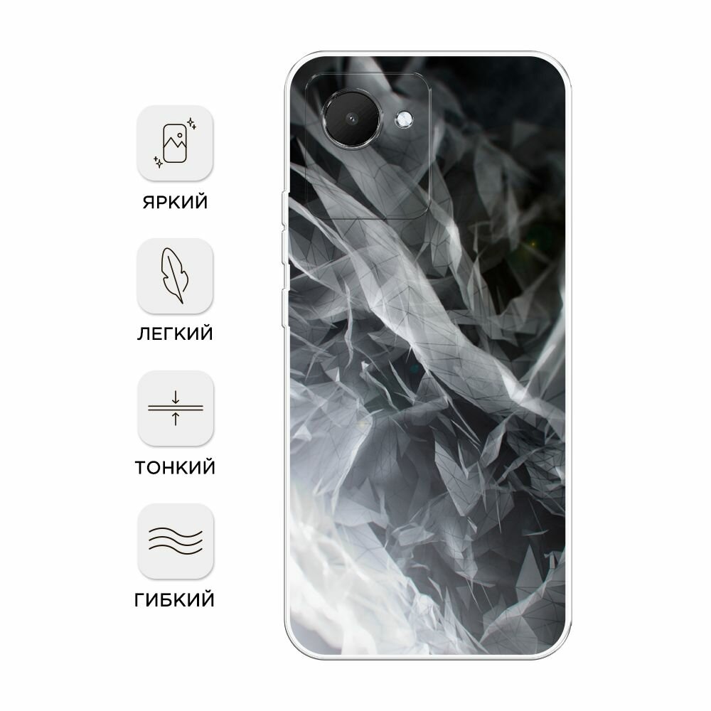 Силиконовый чехол на Realme C30 / Реалми C30 с принтом "Абстракция 9" — фото 1