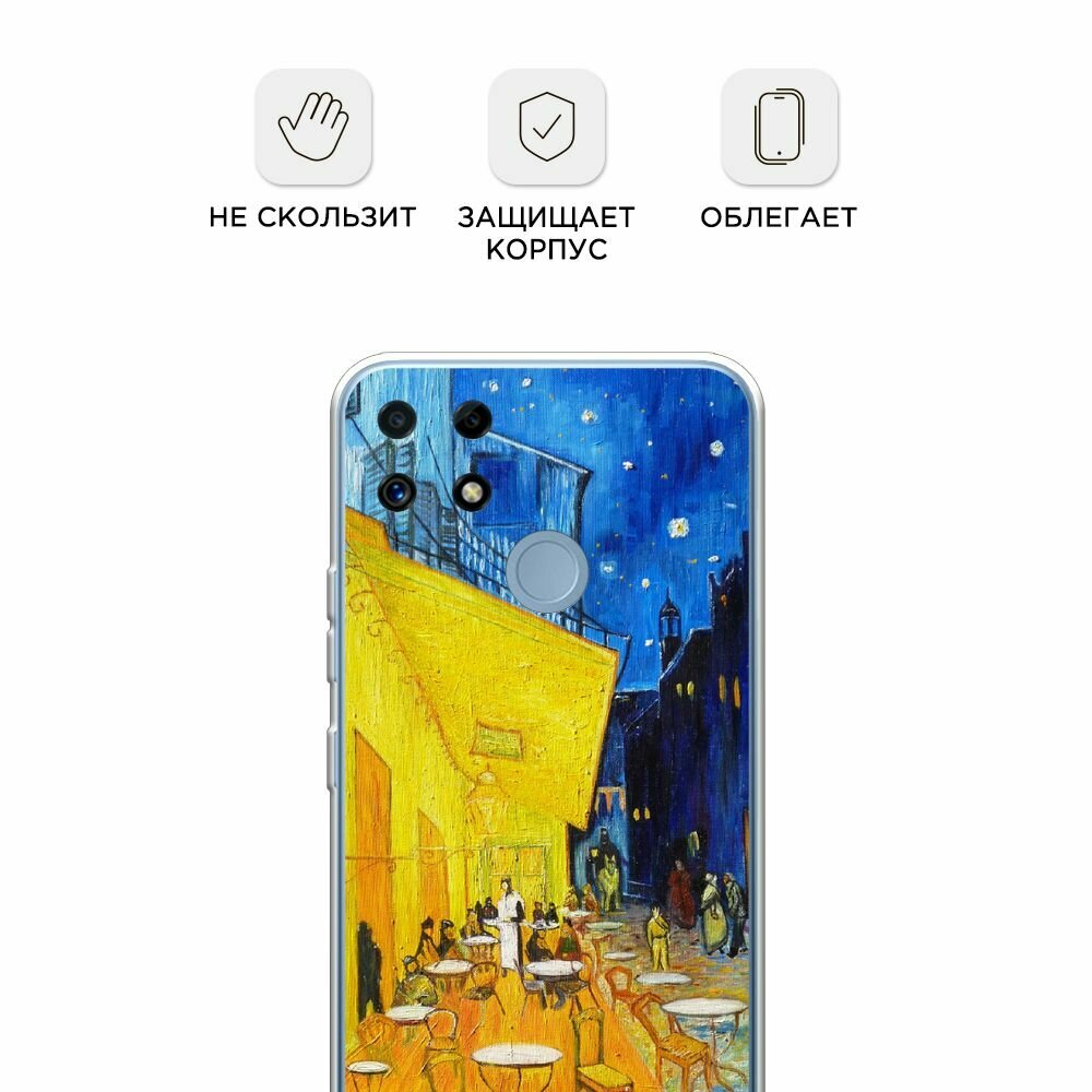 Чехол на Realme C25/C25s / Реалми С25/C25s с принтом "Ван Гог Желтый дом" — фото 1