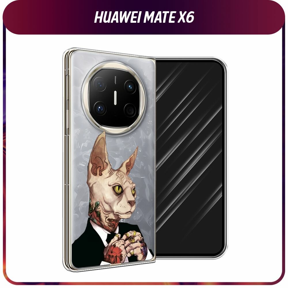 Чехол на Huawei Mate X6 / Хуавей Мате X6 с принтом татуированный сфинкс