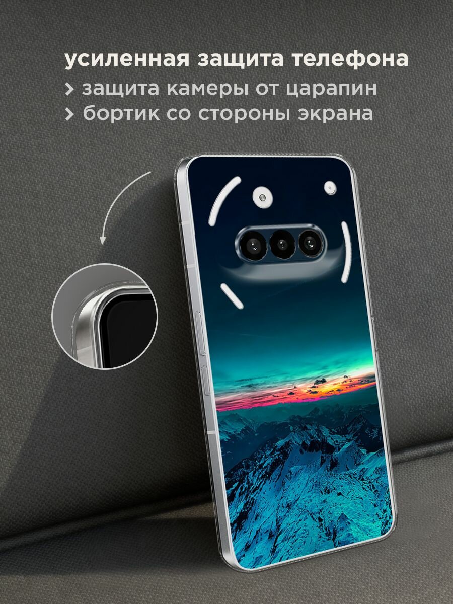 Чехол на Nothing Phone 3a / Нотинг Фон 3а с принтом "Закат в горах" — фото 1