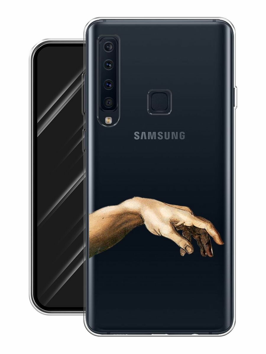 Чехол на Samsung Galaxy A9 2018 / Самсунг Галакси А9 2018 с принтом Creazione di Adamo 1, прозрачный — фото 1