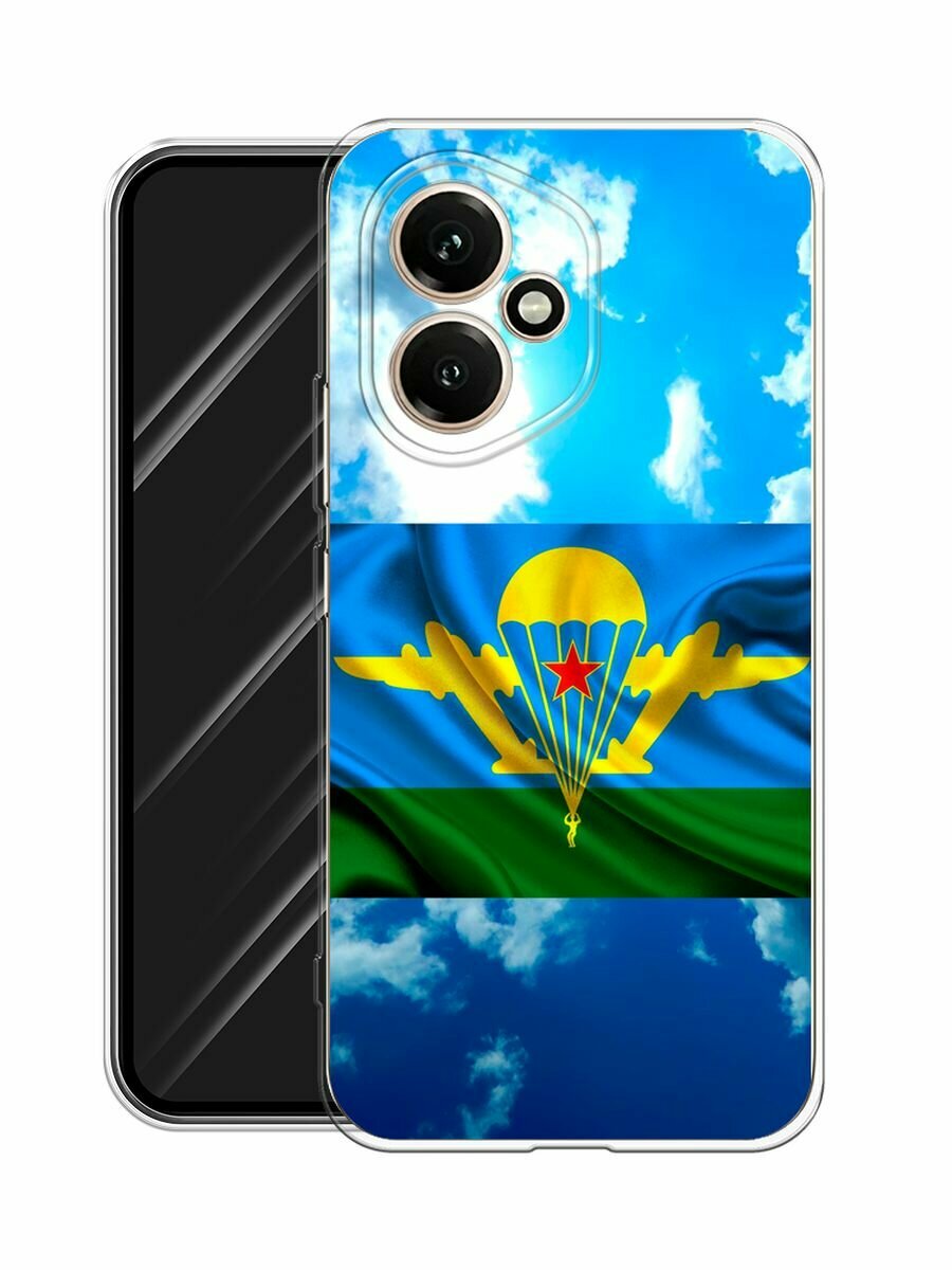 Чехол на Honor 400 / Хонор 400 с принтом "ВДВ флаг в небесах" — фото 1