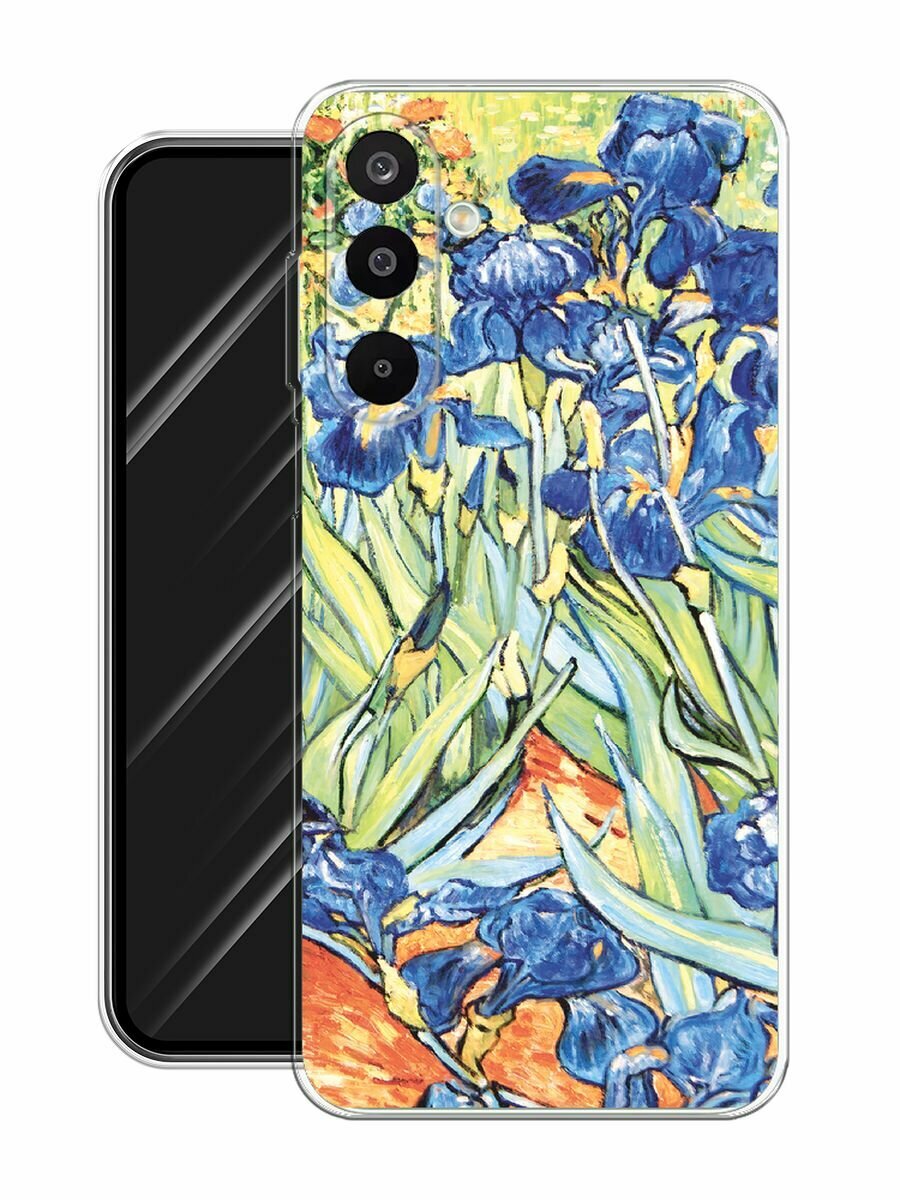 Чехол на Samsung Galaxy M16 / Самсунг Галакси М16 с принтом "Ирисы Ван Гог" — фото 1