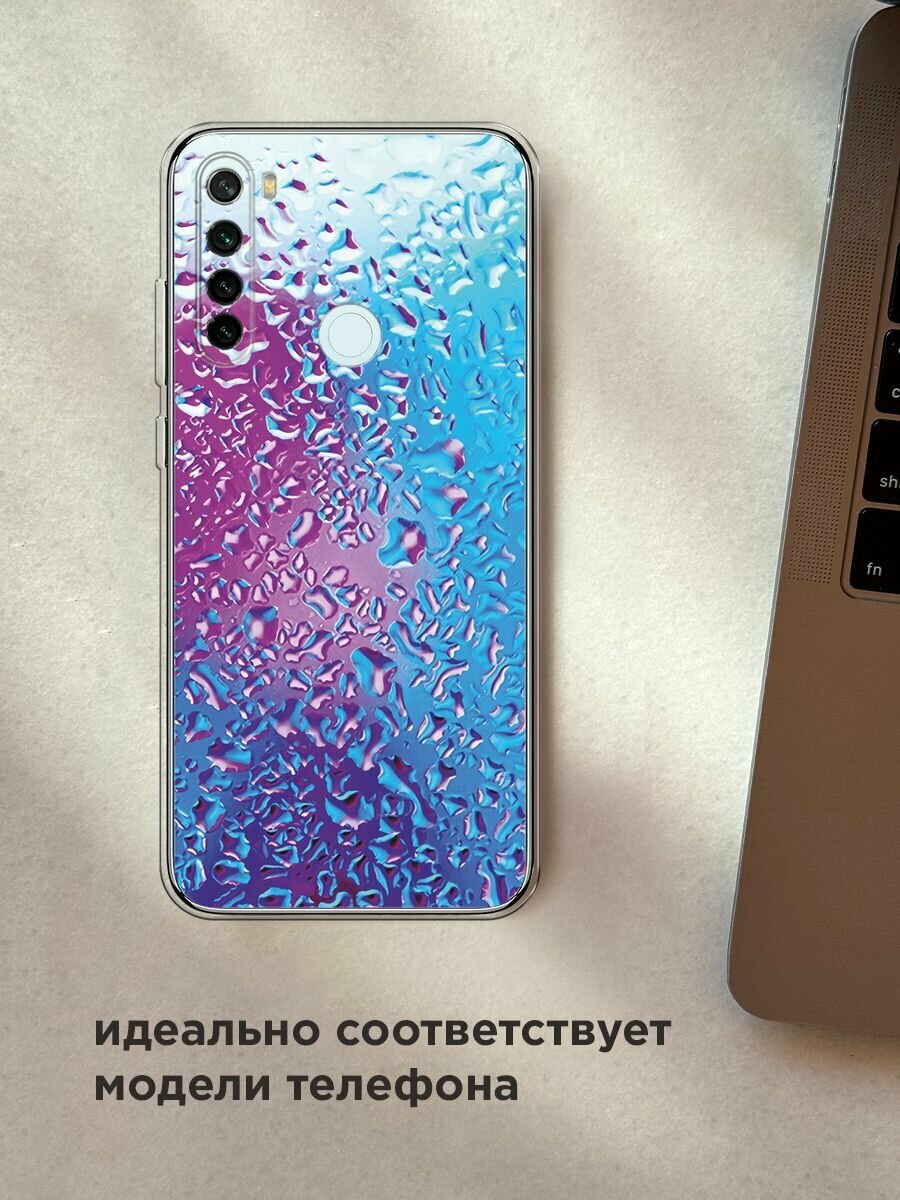 Чехол на Xiaomi Redmi Note 8T / Сяоми Редми Нот 8Т с принтом "Капли на стекле" — фото 1