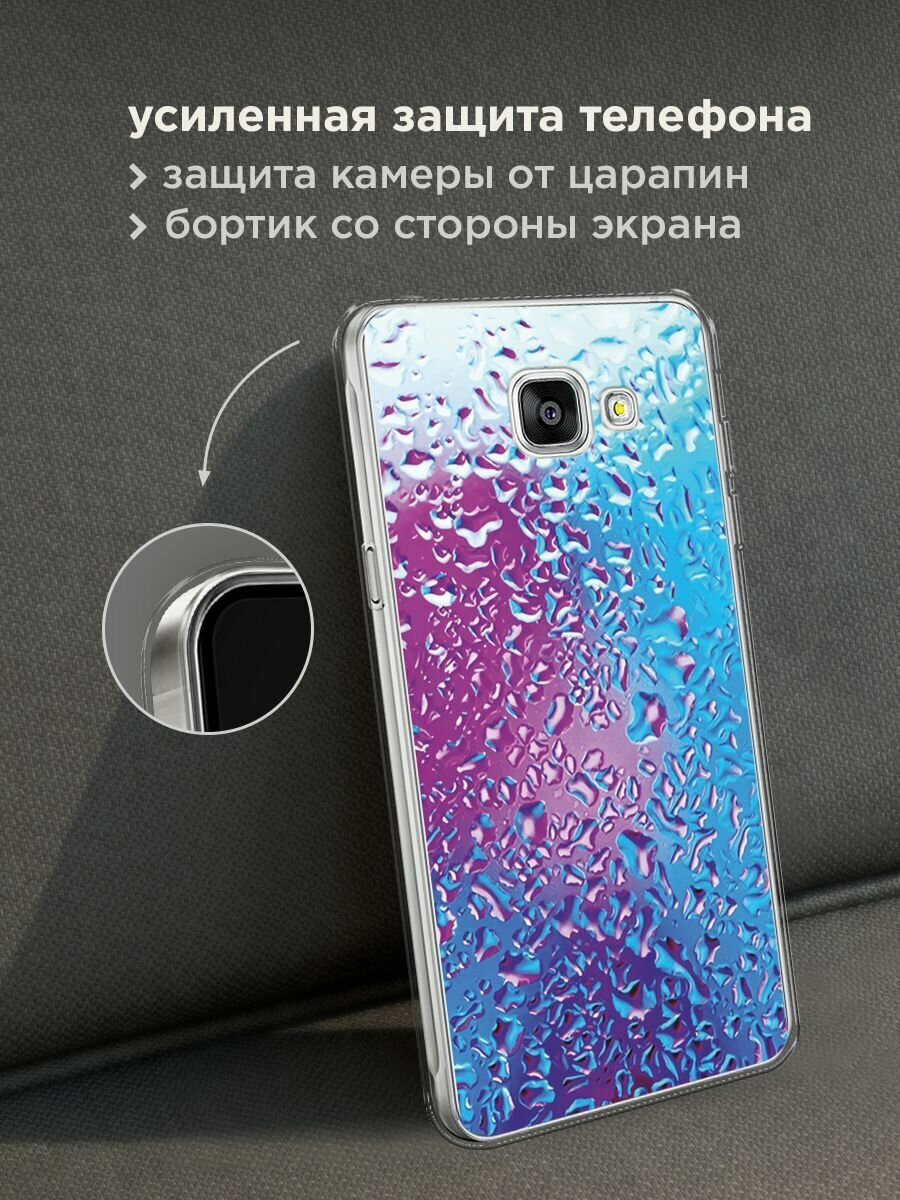 Чехол на Samsung Galaxy A5 2016 / Самсунг Галакси А5 2016 с принтом "Капли на стекле" — фото 1