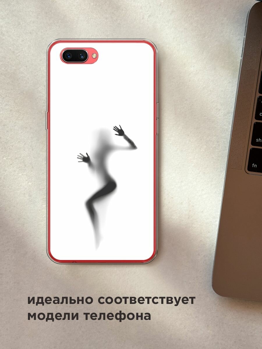 Силиконовый чехол на Oppo A3s / Oppo A3s с принтом "Девушка в душе" — фото 1