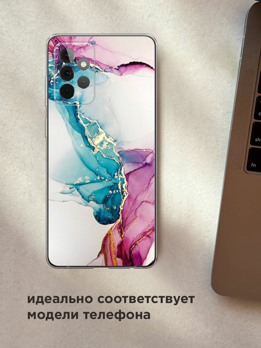 Чехол на Samsung Galaxy A72 / Самсунг Галакси А72 с принтом "Розовые разводы рисунок" — фото 1