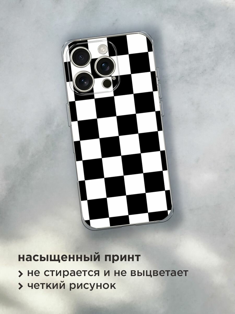 Чехол на Apple iPhone 16 Pro / Айфон 16 Про с принтом "Шахматная доска" — фото 1