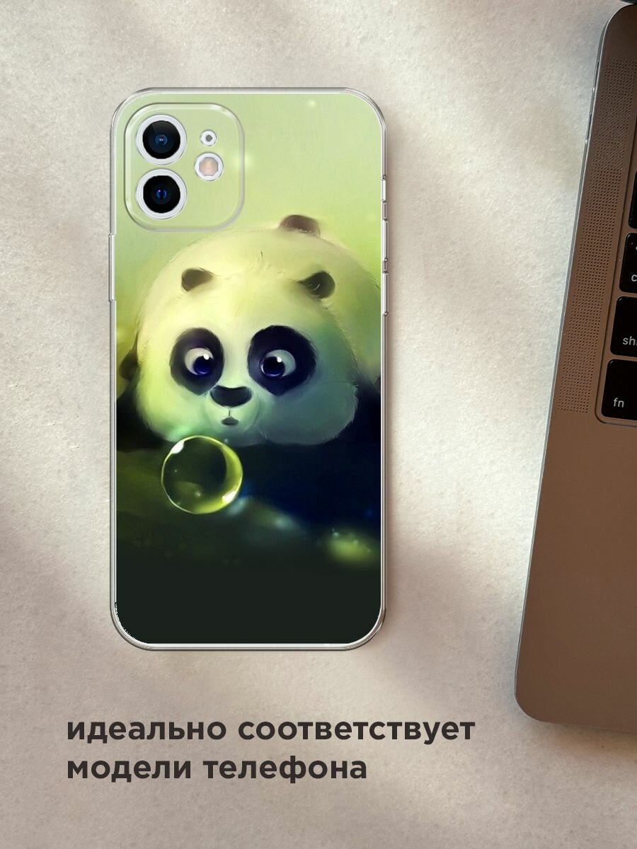 Чехол на Apple iPhone 12 mini / Айфон 12 Мини с принтом "Малыш панды" — фото 1