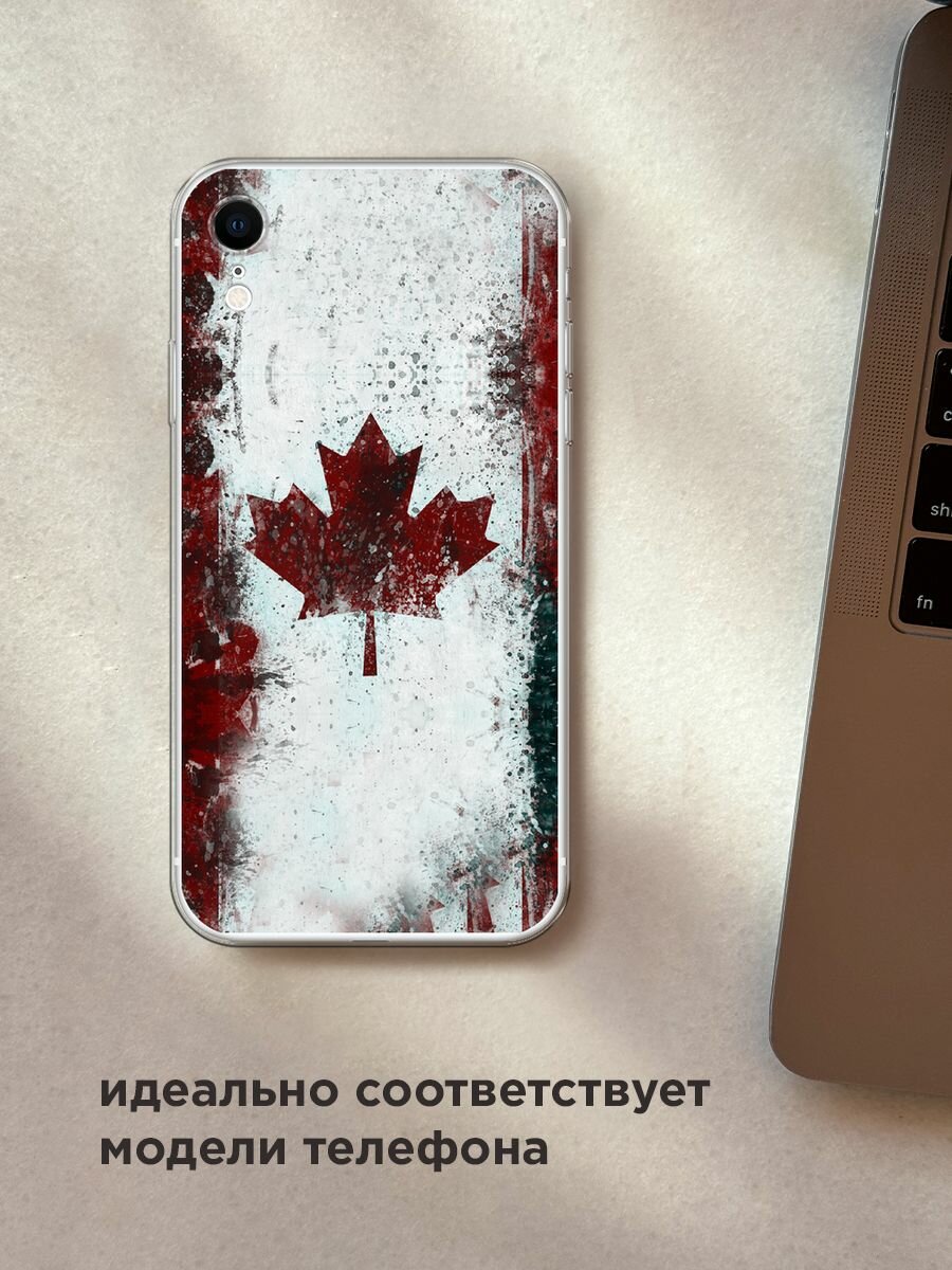 Силиконовый чехол на Apple iPhone XR / Айфон XR с принтом "Канада" — фото 1