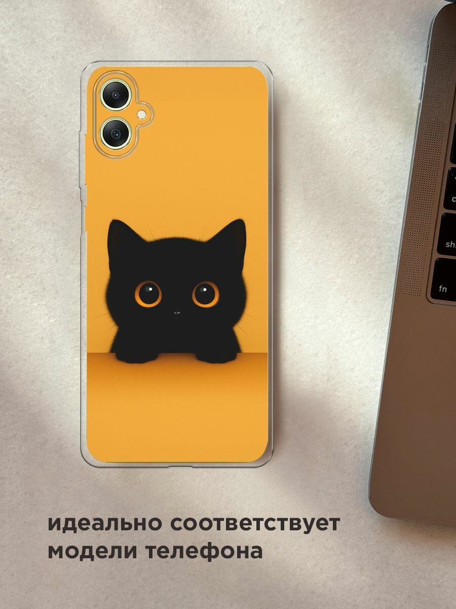 Чехол на Samsung Galaxy A06 / Самсунг Галакси А06 с принтом "Контрастный котик" — фото 1