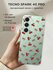 Чехол на Tecno Spark 40 Pro / Текно Спарк 40 Про с принтом "Вишни и ленточки", п...