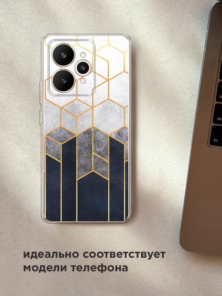 Чехол на Realme 15 / Реалми 15 с принтом "Черно-белая мозаика" — фото 1
