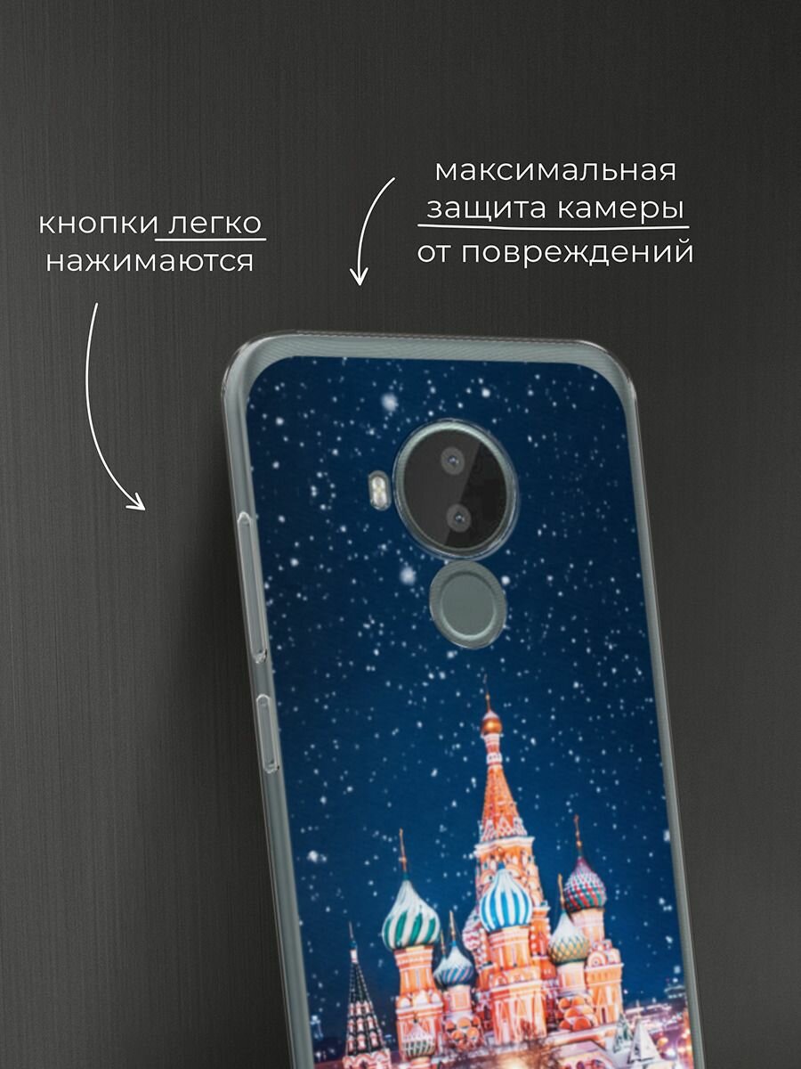 Силиконовый чехол на Nokia C30 / Нокия C30 с принтом "Москва 1" — фото 1
