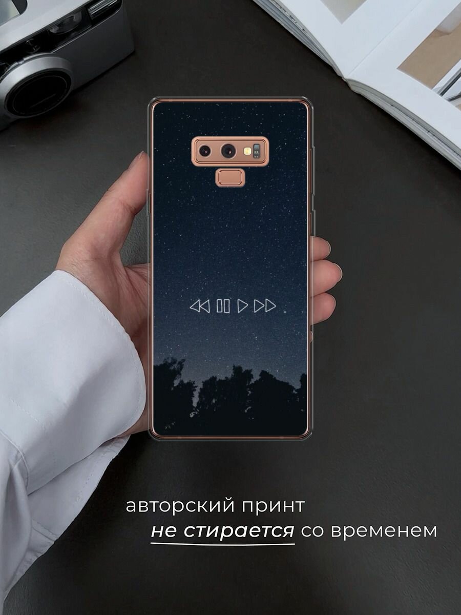 Чехол на Samsung Galaxy Note 9 / Самсунг Галакси Нот 9 с принтом "Космическая музыка" — фото 1