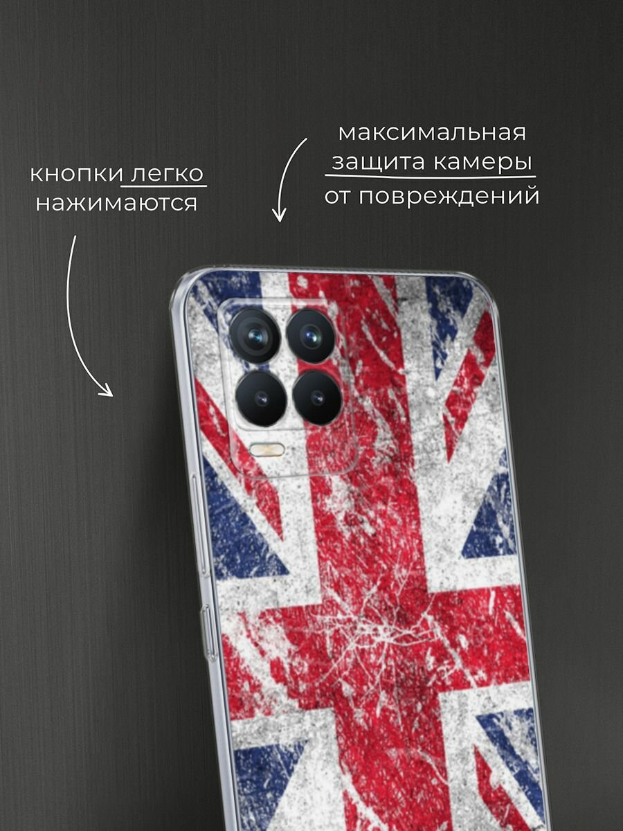 Чехол на Realme 8/8 Pro / Реалми 8/8 Про с принтом "Флаг британский" — фото 1