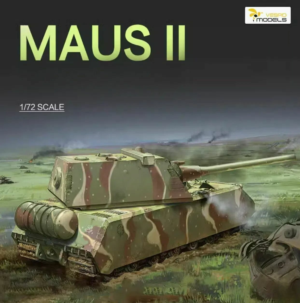VESPID VS720006 1/72 Немецкий язык PANZERKAMPFWAGEN MAUS II Модель сборки танков (Без модели человека)