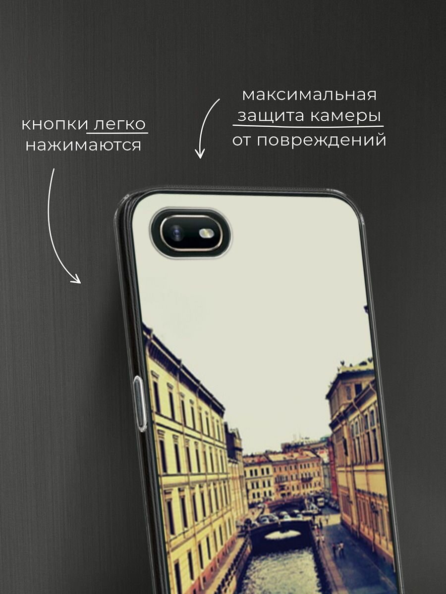 Силиконовый чехол на Oppo A1k / Оппо А1к с принтом "Санкт-Петербург" — фото 1