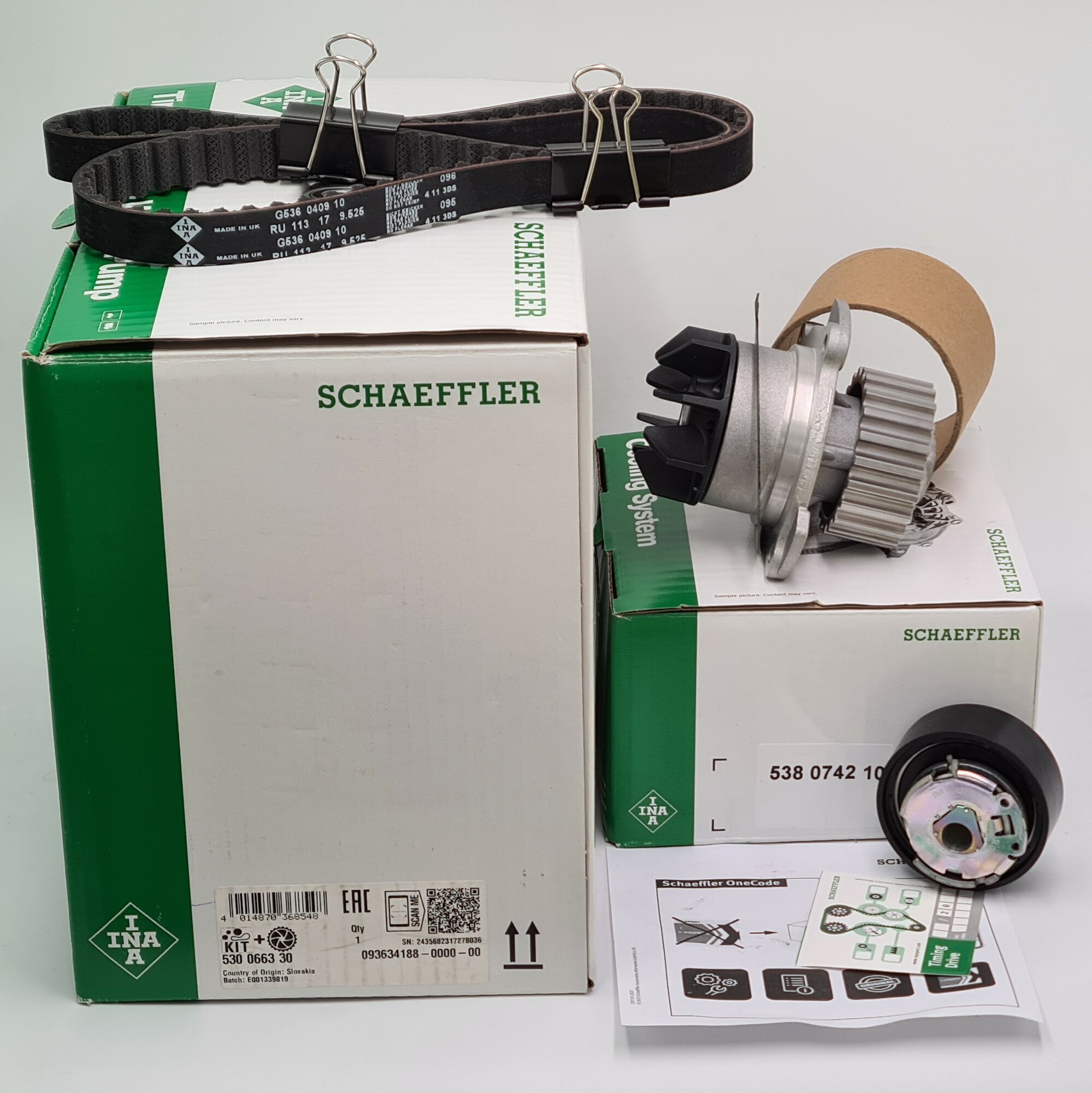 Комплект ГРМ INA 530066330 ( 530 0663 30 ) - ремень ГРМ, Ролики, Водяной насос (помпа) для VAZ (ВАЗ), LADA (лада)