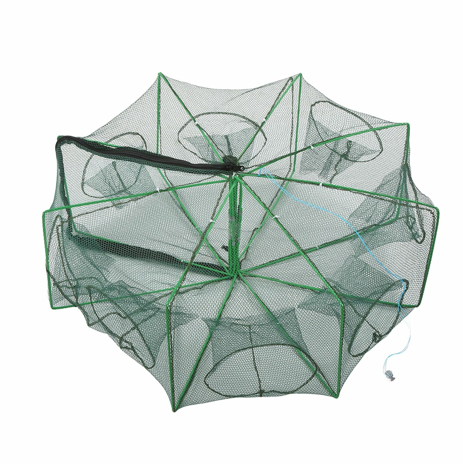 Портативная складная рыболовная сеть с 8 отверстиями, автоматическая рыболовная сеть, ловушка для краба, клетка, аксессуары для рыбы