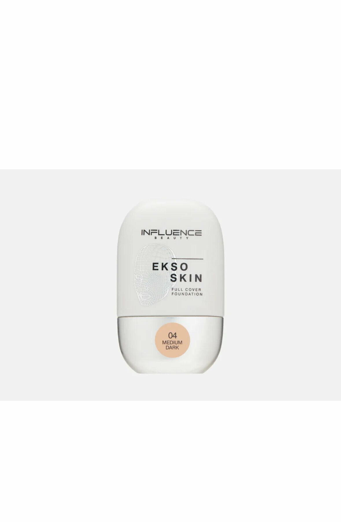 Тональная основа Influence Beauty Ekso Skin 04, высокая степень покрытия, 43г