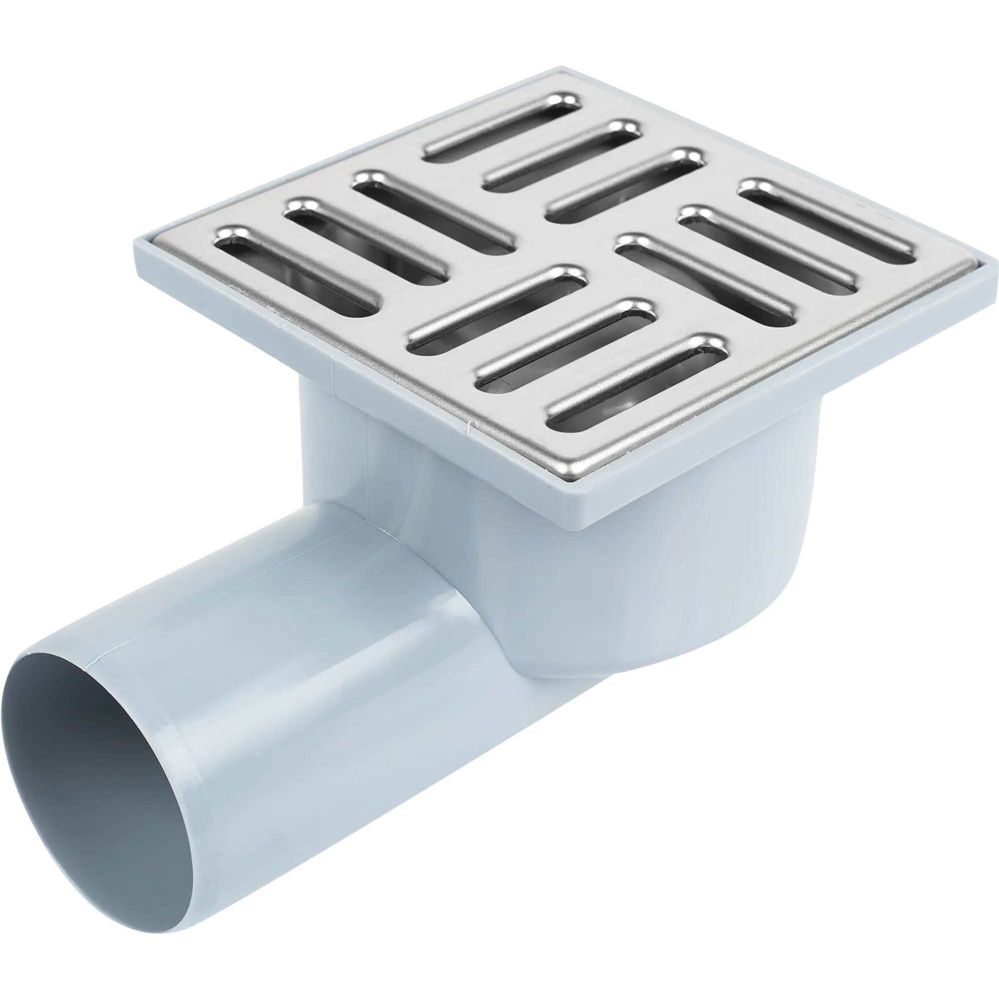 Ани Пласт трап для душа 100x100 мм с гидрозатвором горизонтальный слив с уплотнителем