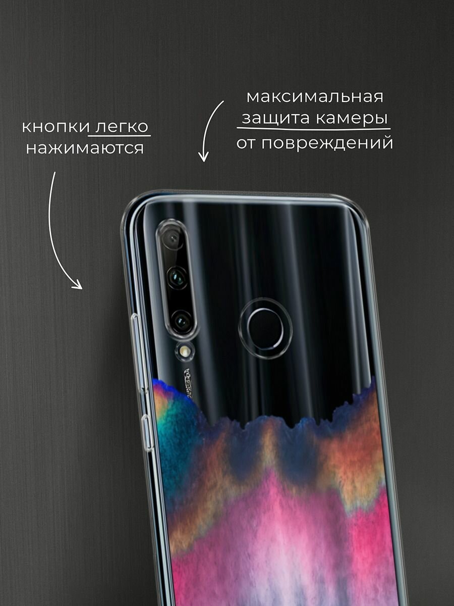 Чехол на Honor 10i/20 Lite 2019/20e/Huawei P Smart Plus 2019 / Хонор 10i с принтом Акварельная абстракция, прозрачный — фото 1