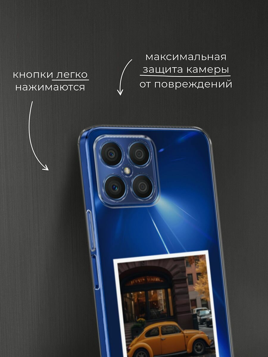 Силиконовый чехол на Honor X8 / Хонор X8 с принтом Осенний палароид — фото 1